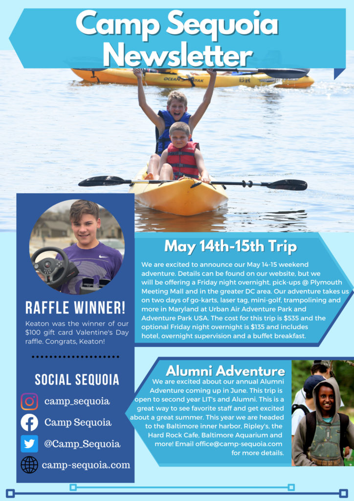 Spring 2022 Newsletter - Camp Sequoia